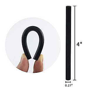 Mini Glue Gun Sticks 4" Long 0.27" Dia, Hot Glue Gun Refill Sticks, All-Purpose Dual Temp Glue Sticks(60 Pack Black)