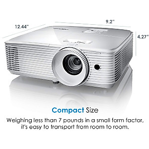 Optoma S343 SVGA DLP Professional Projector | Bright 3600 Lumens | Business Presentations, Classrooms, or Home | 15,000 Hour lamp Life | Speaker Built in | Portable Size