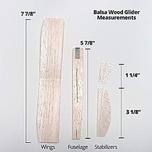 S&S Worldwide Balsa-Wood Top Gun Glider Model Planes. Assemble Planes and Decorate with Paints or Markers. Perfect for Field Days, Summer Camps, STEM Activities and Birthdays, Beige (Pack of 36)