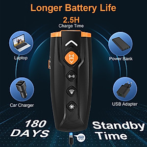 NEVERYOUYU Dog Barks No More Devices, 5 in 1 Rechargable Ultrasonic Anti Barking Device 35FT with High Low Mode, Safe & Painless, Dog Bark Deterrent Devices Portable Bad Haviour Stopper