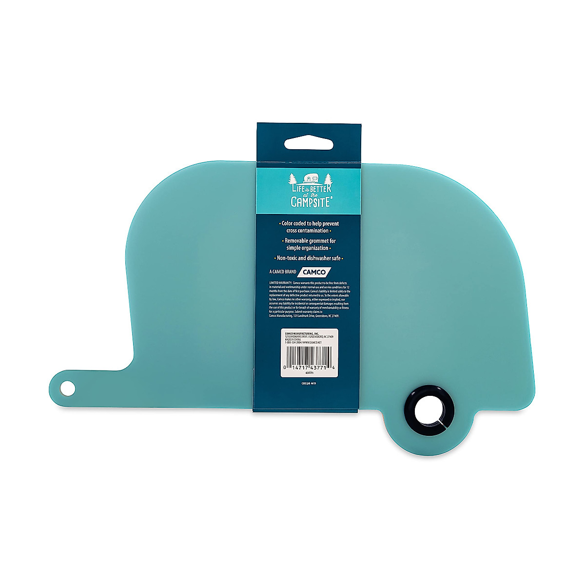 Camco Life is Better at The Campsite Flexible RV Shaped Cutting Mat Set - Prevents Food Cross Contamination with (3) Color Coded Cutting Mats - Dishwasher Safe (43771)