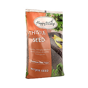 Happy Wings Nyjer/Thistle Seeds Wild Bird Food - 5 Pounds I No Grow Seed I Bird Seed for Wild Birds