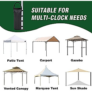 Eurmax USA Weight Capacity 112 LBS Extra Large Pop up Gazebos Weights Sand Bags for Ez Pop up Canopy Tent Outdoor Instant Canopies, 4-Pack,Black (Without Sand) Dark Black