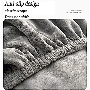 IMYOGI High Stretch Sofa Covers L Shape Thick Solid Color Sofa Cover Super Stretch Anti Slip Sofa Slipcovers Sectional Universal Furniture Protector for Kids & Pets -Blue-4 Seater+4 Seater