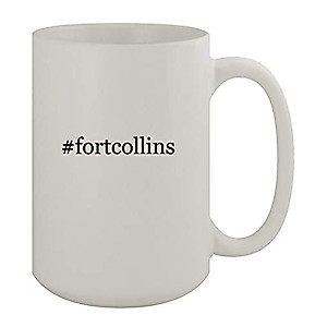 Knick Knack Gifts #fortcollins - 15oz Ceramic White Coffee Mug, White