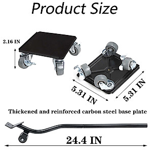 Furniture Movers with Wheels, Heavy Duty Furniture Lifter Tool Set,Furniture Moving Sliders 1320 LBs Load Capacity,for Moving Sofa, Cabinet, Refrigerator (Black)