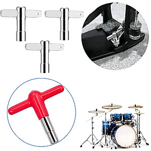 EASTROCK High Torque Drum Keys Pack of 4 with More Advanced Material Rubber And Plastic Handles Drum Key,Durable Tool Drum Torque Tuning Key With Hole(Red)