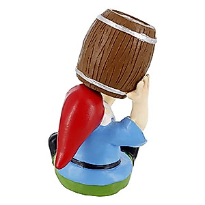Gnometastic Mini Gnomes - Beer Drinking Gnome, 4in - Small, Drunk Garden Gnome Statue for Fairy Garden, Planters, Indoor, Outdoor Decoration