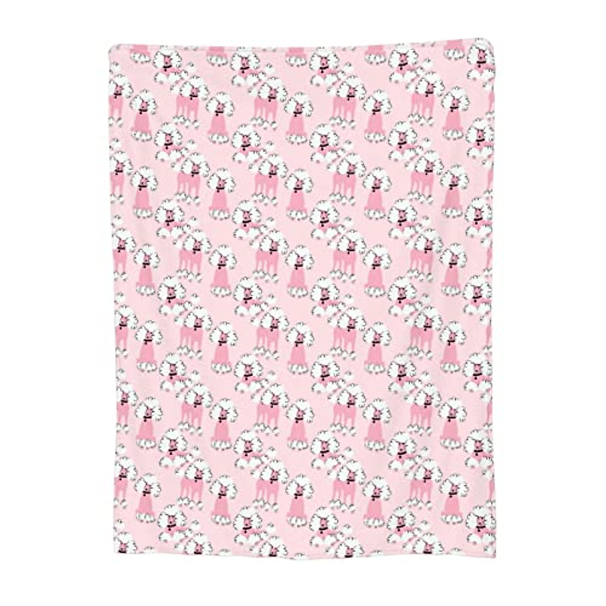 Pink Poodle Dog Cute Art Full Fleece Throw Cloak Wearable Blanket Flannel Fluffy Comforter Quilt Nursery Bedroom Bedding King Size Plush Soft Cozy Air Conditioner Blanket