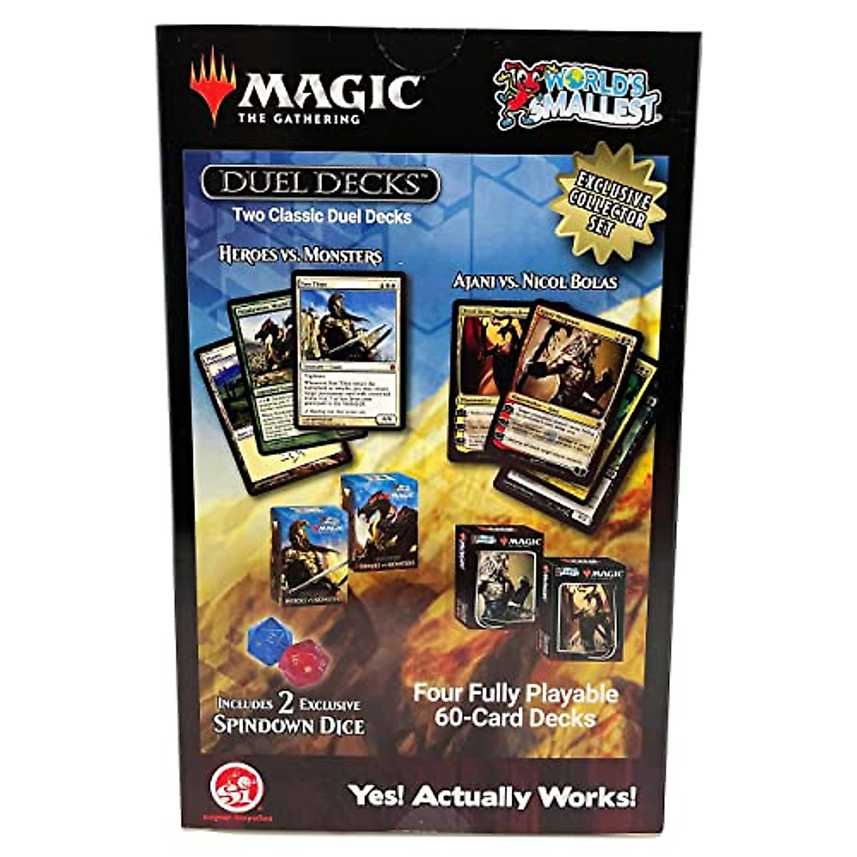 World’s Smallest Magic: The Gathering Exclusive Collector Set Featuring Ajani VS. Nicol Bolas and Heroes VS. Monsters Duel Decks, MTGCollector