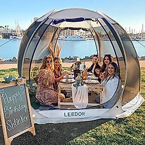 Leedor Gazebos for Patios Screen House Room 4-6 Person Canopy Pergolas Mosquito Net Camping Tent Dining Pop Up Sun Shade Shelter Mesh Walls Not Waterproof Gray,10'x10'