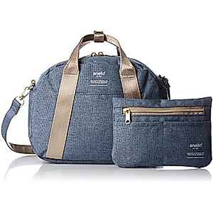 anello(アネロ) Mini Boston Shoulder Bag, Denim Blue