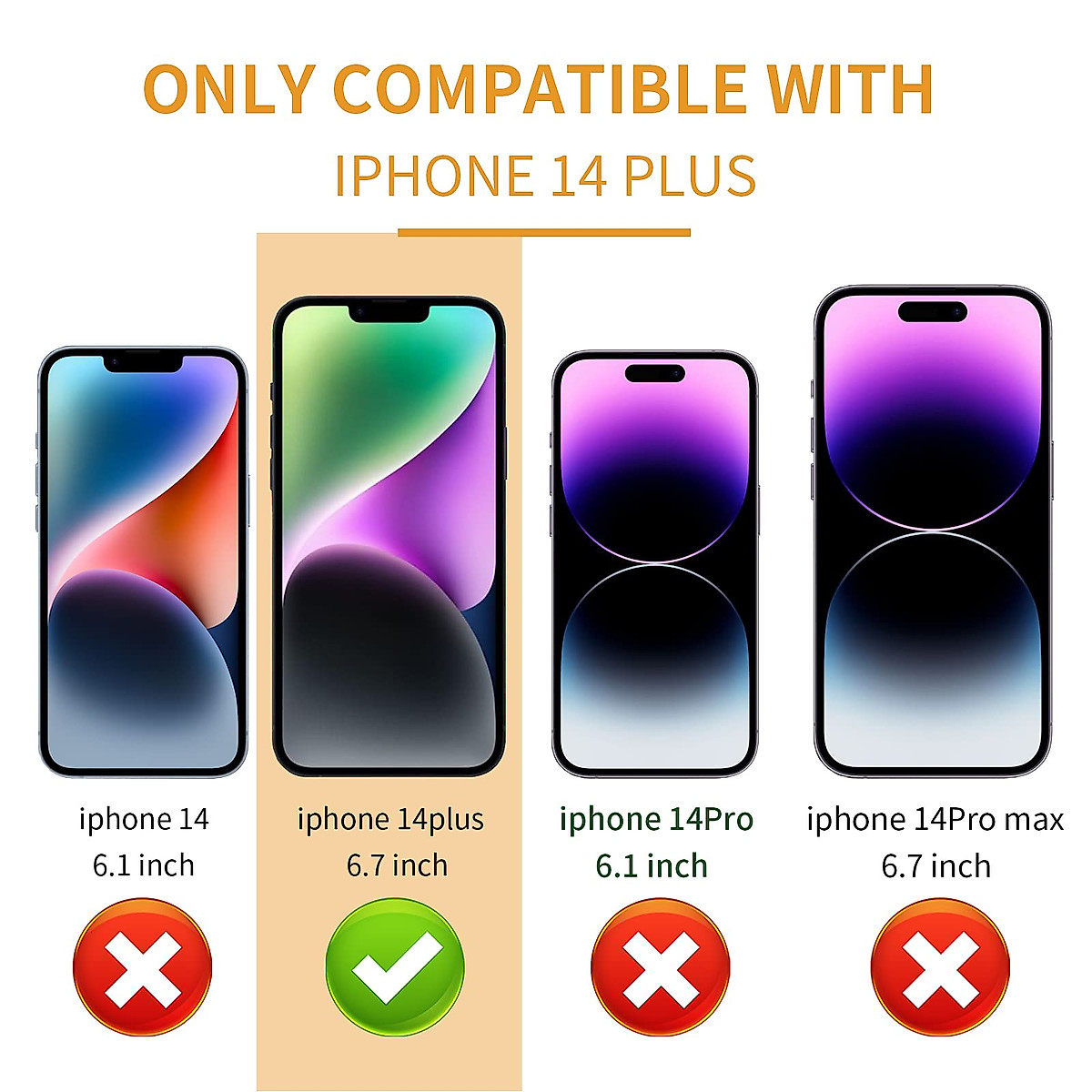 Eliphelet 2 Pack for iPhone 14 Plus / 13 Pro Max Privacy Screen Protector Tempered Glass for iPhone13 ProMax / 14Plus 6.7inch Gradient Green Anti Spy Anti Blue Light Full Coverage Easy Installation