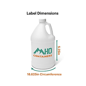 MHO Containers | 1 Gallon HDPE Plastic Jug with Reshipper Box and Child-Resistant Caps | Made in USA — Pack of 4