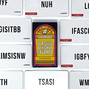 #CultureTags Expansion Pack Blessed & Highly Favored, Gift for Family & People Who Love Hashtags + Culture, 60 New Cards, Ages 13+ Years, CB Games