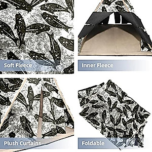 Y-DSIWX Guinea Pig Hideout House Bed, Fish Fossils Vintage Rabbit Cave, Squirrel Chinchilla Hamster Hedgehog Nest Cage