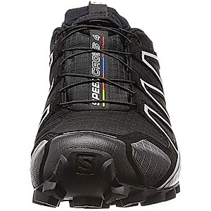 Salomon Men's Speedcross 4 Trail Running, Black/Black/Black Metallic, 12