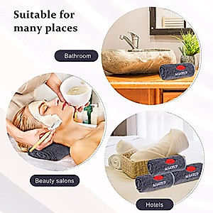 30 Pcs Soft Cotton Makeup Remover Towels 12 x 12 Inch Wash Cloths for Your Face Makeup Towels with Makeup Embroidery Reusable Washcloth for Women Gentle Face Wash, Makeup Removal (Gray)