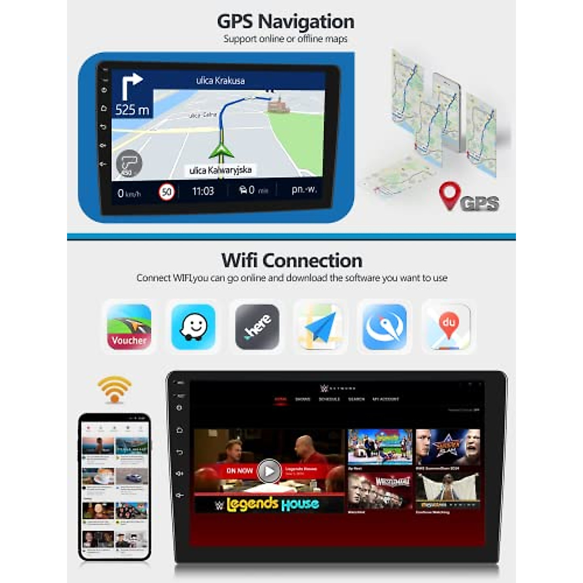 for Honda Civic 2001-2005 Android Car Stereo Support Wireless Carplay/Android Auto with 9 inch Touchscreen WiFi GPS Navigation BT USB FM/RDS Radio Receiver Backup Camera Steering Wheel Control