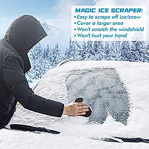 Round Ice Scraper for Car Windshield - Magical Car Ice Remover for Windshield Round Snow Ice Scrapers Remover