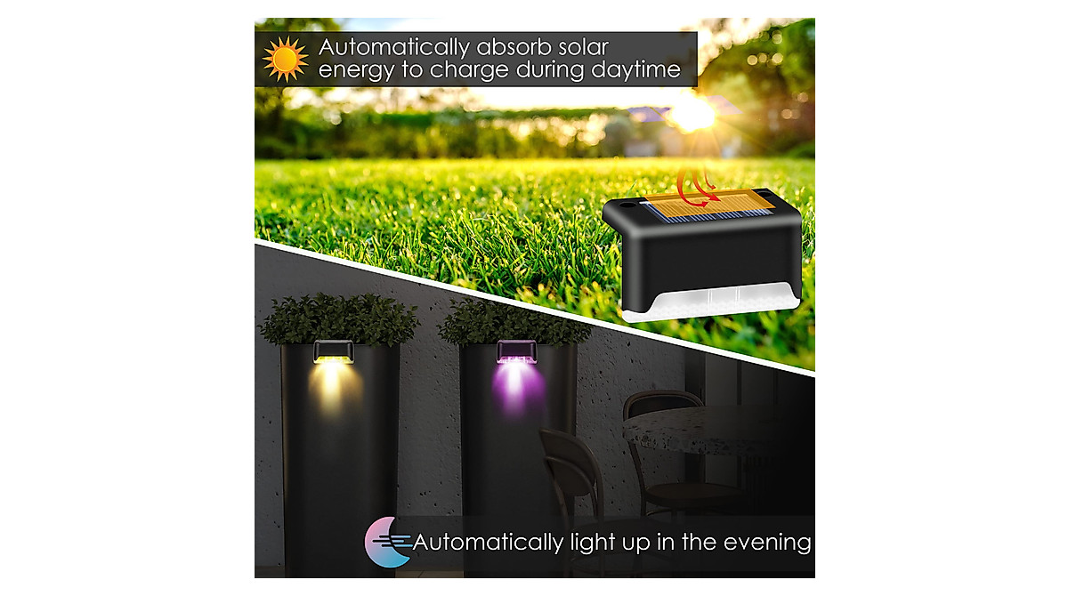 Solar Pool Side Lights 4-Pack - Vibrant Color Changing Waterproof LEDs