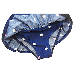 Jastore Baby Girls Swimwear One Piece Swimsuits Beach Wear with Headband (12-24 Months, Blue)