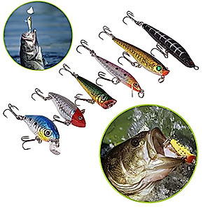PLUSINNO Fishing Rod and Reel Combos, 102Pcs Fishing Lures,Saltwater Freshwater Resistant Fishing Gear