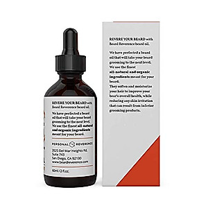 Citrus Beard Oil Leave-in Conditioner - Sweet Orange Scent - Large 2oz Size - Enhanced with Organic Tea Tree Oil, Jojoba Oil, and Argan Oil - Mustache and Beard Softener and Growth