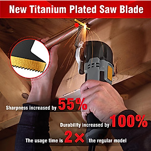 24PCS Bi-Metal Titanium Oscillating Tool Blades – Multi-Tool Blades Cutting Nails, Staple, Copper Pipe, Drywall, Sheetrock, Wood, Siding – Universal Fit DeWalt, Milwaukee, Fein, Metabo, Rigid (M42 Ti)
