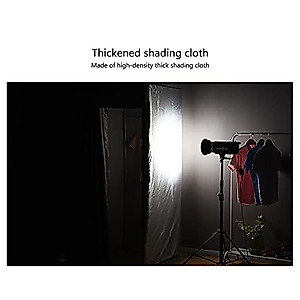 MORN Fitting Room, 43x43x78 inch Clothing Store Changing Room, Strong Shading, Better Privacy Protection Fitting Room-Easy to Assemble, Clothing Store, Private Space (Black) ( Color : Black )