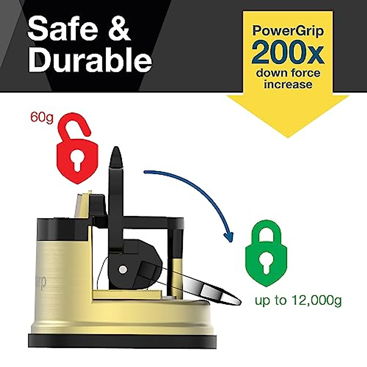 AnySharp Pro Chef Metal Knife Sharpener, Brass