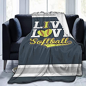 Feim-AO Ive Love - Softball Home Blanket Anti-Static Nap Blanket Luxury Velvet Fleece Blanket Thermal Throw Sleeping Blankets for Sofa Bed Couch