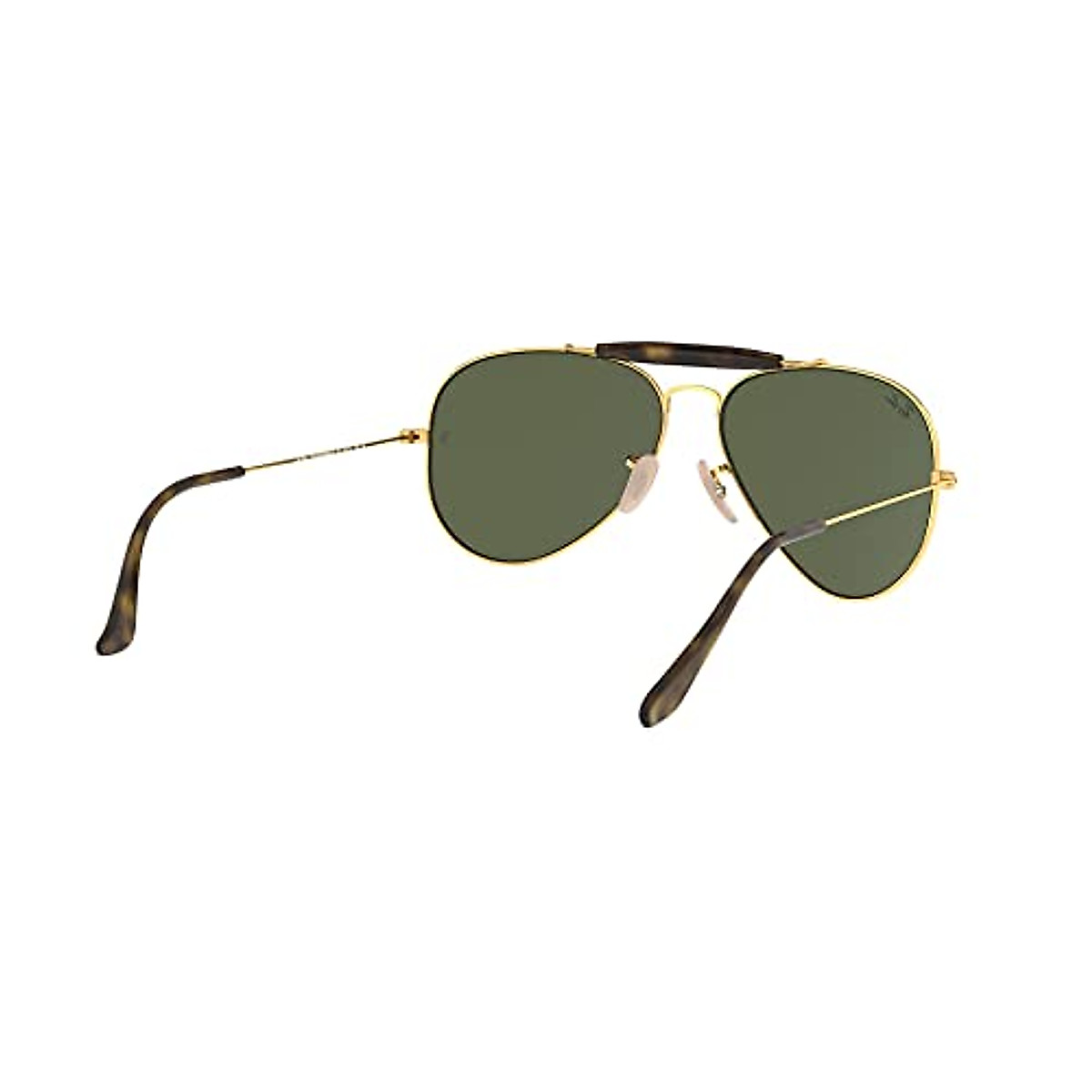 Ray-Ban RB3029 Outdoorsman II Aviator Sunglasses, Gold/G-15 Green, 62 mm