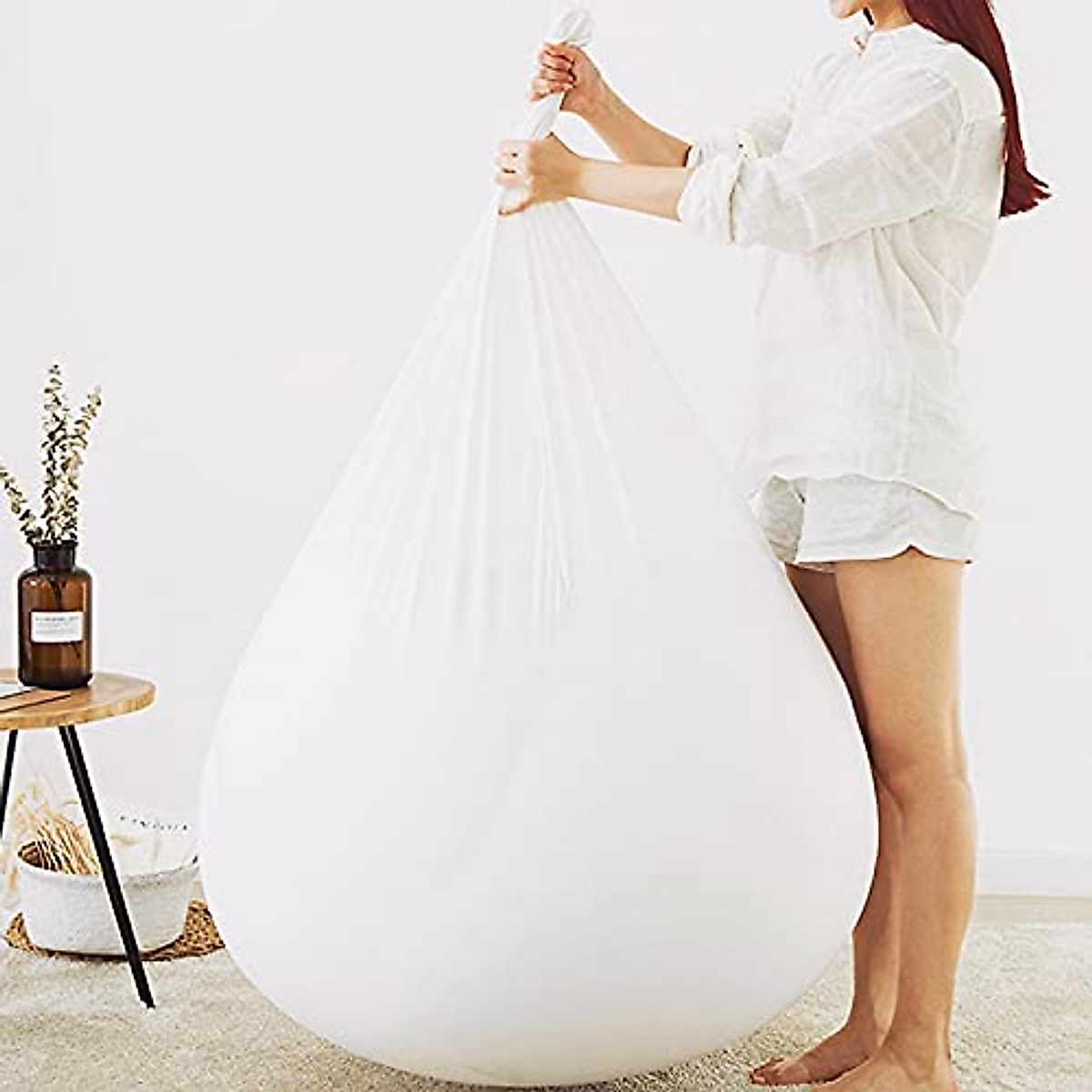 Kisoy Giant Inner Liners for Bean Bag Chairs - [No Beans], with Long Zipper and Easy Replace and Clean Premium Soft Polyester Sack Bean Bag Cover Liner