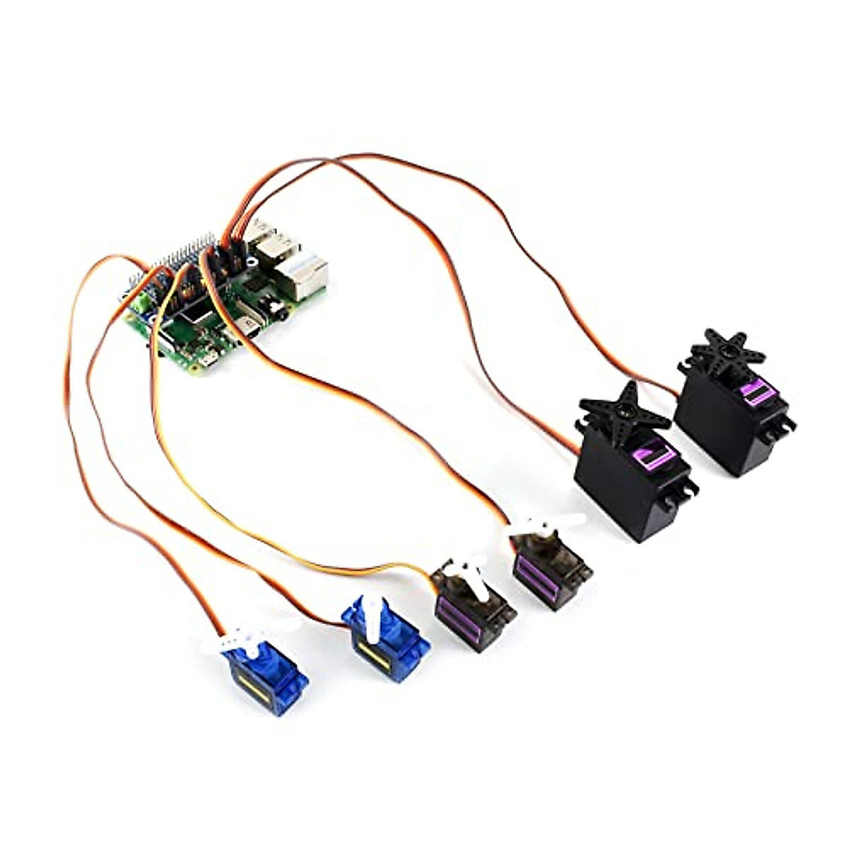 waveshare Servo Driver Hat for Raspberry Pi 3B+ 3B 2B Zero WH Zero W Zero 16 Channel PWM Outputs 12 Bit Resolution I2C Interface