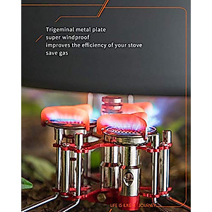 Bulin Camping Gas Stove Burner 3500W/3800W/5800W/6800W/18000W Adjustable Ultralight Backpacking Stove Windproof Camp Portable Propane Stove for Camping Hiking Backpack Outdoor