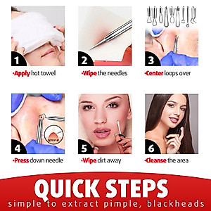 Cbiumpro Blackhead Remover Tools, Pimple Popper Tool Kit, Blackhead Extractor Tool, Zit Popper Tool, Professional Pimple Extractor Tool for Blackhead, Acne, Whitehead, Comedone on Nose - with Case