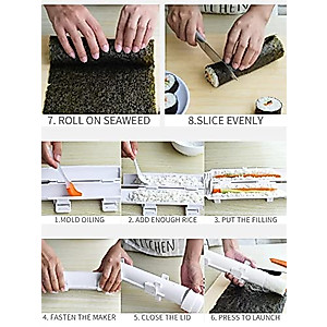 Quick Sushi Maker Roller Rice Mold Vegetable Meat Rolling Gadgets DIY Sushi Device Making Machine Kitchen Ware for kitchen (Color : Sushi Maker)