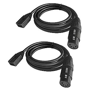 Interchangeable Headset Cable for Clear-Com 300-X4(5ft), XLR Connector Microphone Headphone Wire for Clear-Com CC-110 CC-300 CC-220 CC-400-X4 Headsets, 4 Pin XLR Female Adapter Headphone Cord(2 Pack)