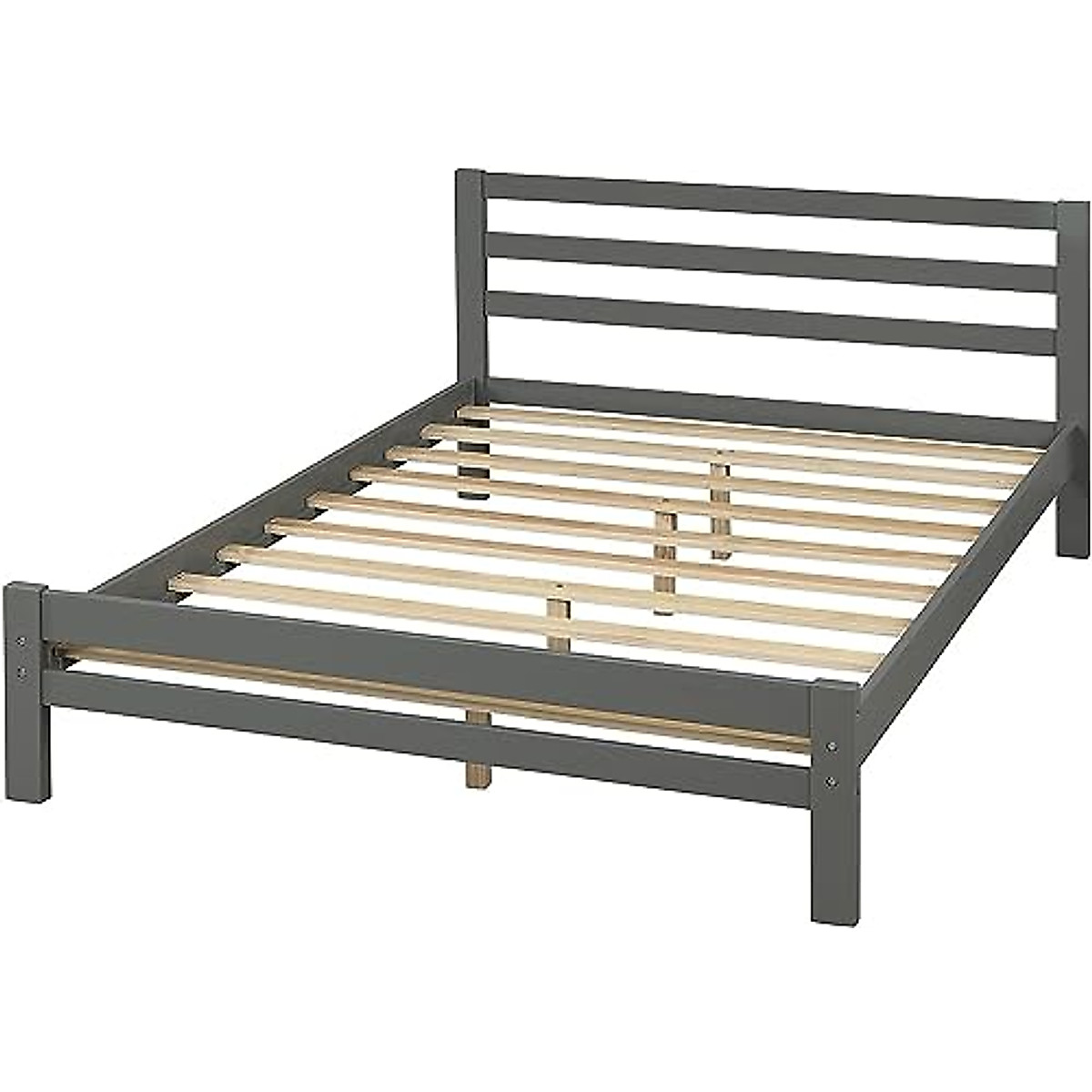 CITYNIHGT Full Bed Frame with Storage Drawers,Wood Full Size Platform Bed with Storage,Full Kids Bed Frame for Girls Boys,No Box Spring Needed (Full,Grey)