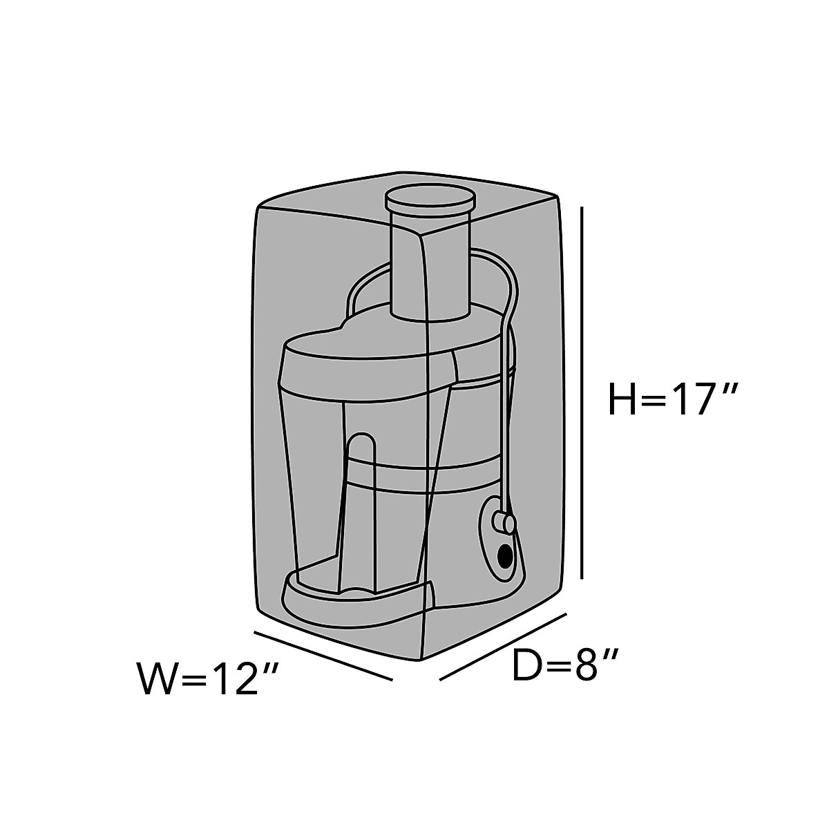 Covermates Keepsakes - Blender Cover – Dust Protection - Stain Resistant - Washable – Appliance Cover, Black