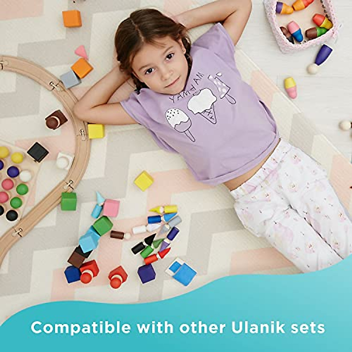 Ulanik Peg Dolls with Hats Toddler Montessori Toys for 3 Year Old + Kids Wooden Waldorf Dolls for Learning Color Sorting and Counting — 12 Gnomes, 2.36 in