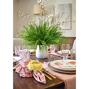 plant Artificial Boston Fern Bushes Fake Greenery Shrubs Branches for for Decor Home Indoor Outdoor Garden 4pcs