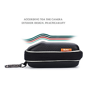 Hard EVA Shock Resistant Compact Digital Camera Case Carrying Protective for Canon PowerShot SX730 HS G9 X Nikon COOLPIX A900 W100 Panasonic Lumix DMC TZ80 Sony Cyber-Shot DSC WX500 HX90 RX100, Black