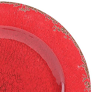 Gibson Home Mauna Melamine Plastic Dinnerware Set, Service for 4 (12pcs), Red Rustic