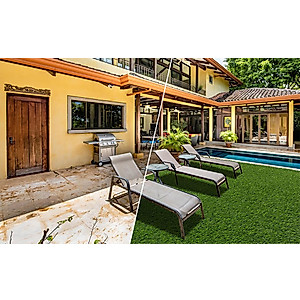 SHACOS Artificial Grass Rug 3x5 Feet 1.2 inch Outdoor Fake Grass Turf Mat Turf Grass Rugs with Drainage Holes Grass Carpet for Dogs Gym Patio Yard Balcony Landscape Lawn Deck Decor