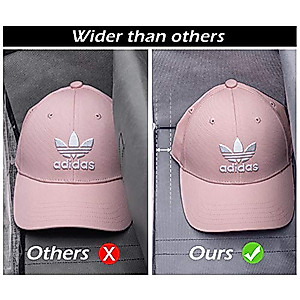 KIMBORA 2 PCS Wide Hat Storage for Baseball Caps Organizer with 2 Sturdy Handles Hat Racks Holder Grey Capbox Stackable for Home Travel