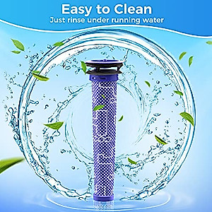 3Pack Replacement Pre Filters for Dyson - Vacuum Filter Compatible Dyson V6 V7 V8 DC59 DC58 Replaces Part 965661 01 (3 Pack)
