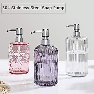 Chrome Soap Dispenser Pump Replacement - Silver 304 Rust Proof Stainless Steel Lotion Dispenser Pumps Replacement for Standard 28/400 Neck Size Regular Mouth Bottles,2 pcs