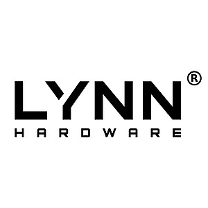 LYNN HARDWARE Commercial Door Lever Lock - Heavy-Duty Locking Door Handle, Designer Door Handles, Cylindrical Lever Lock, Non-Handed Grade 2 Door Handle, Satin Chrome, Storeroom Function